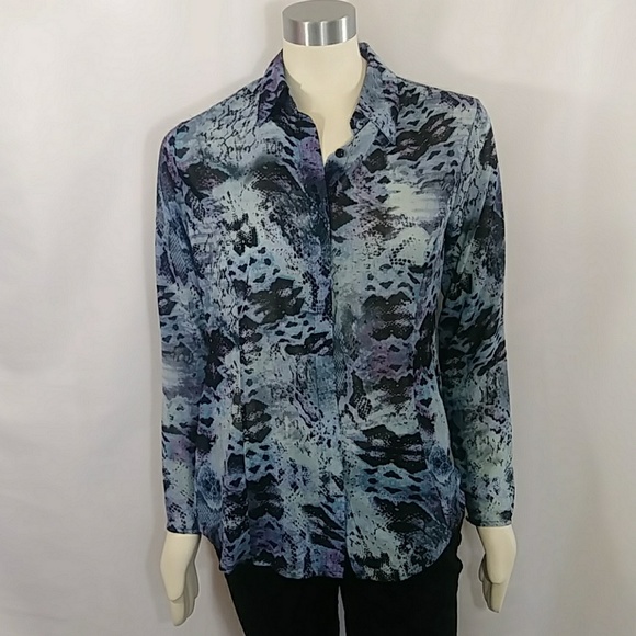 CAbi | Tops | Cabi Python Print Hilo Blouse | Poshmark